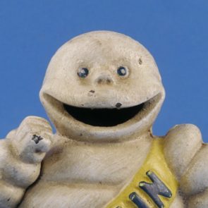 Michelin Man - Bibendum - Cast Iron Money Box - Annie's Attic Antiques