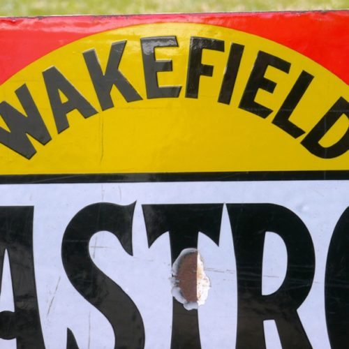 Vintage Castrol Wakefield Double Sided Enamel / Porcelain Advertising ...